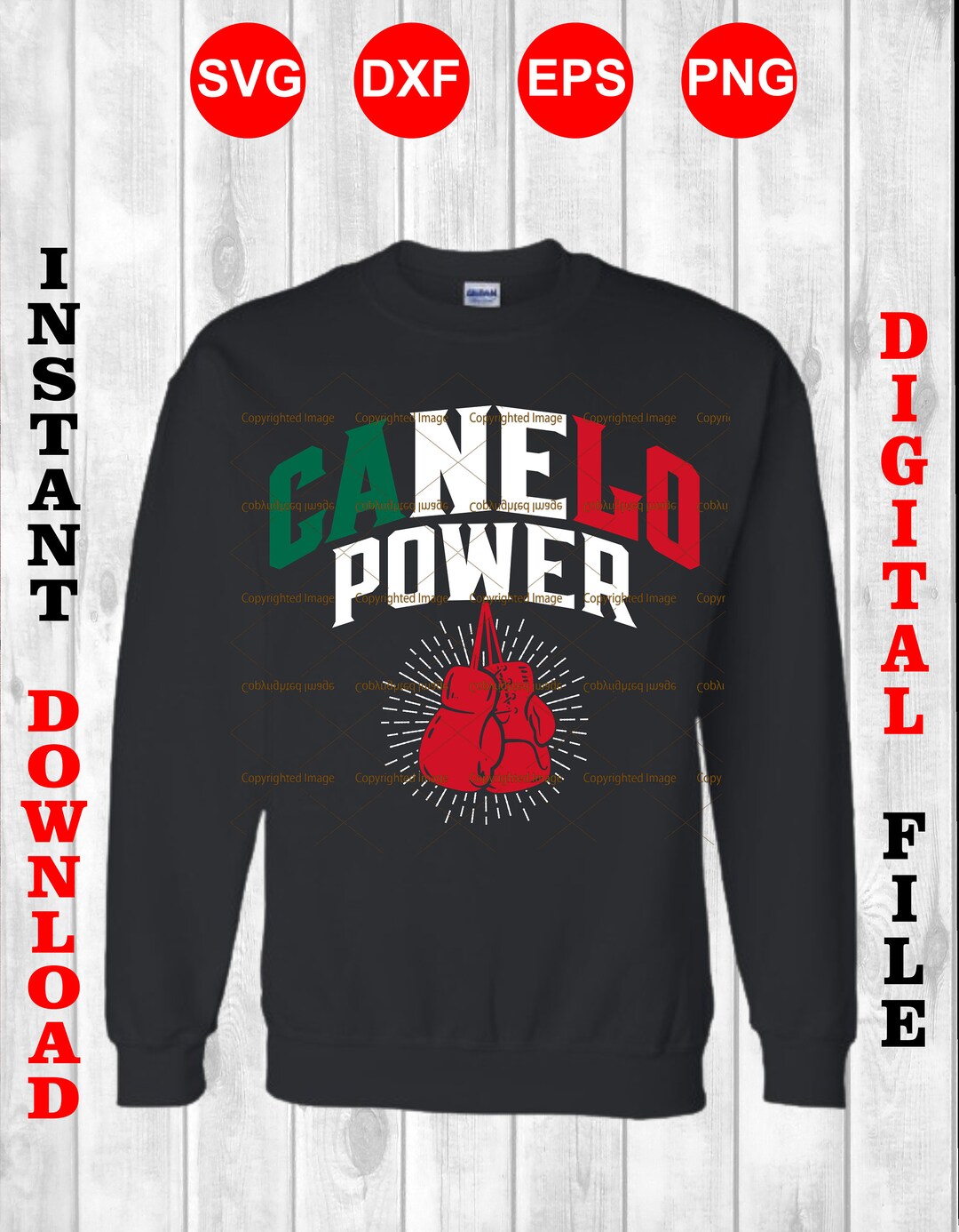 Canelo Power Svg Cutting Files - Png Clipart -EPS Vector Files, INSTANT ...