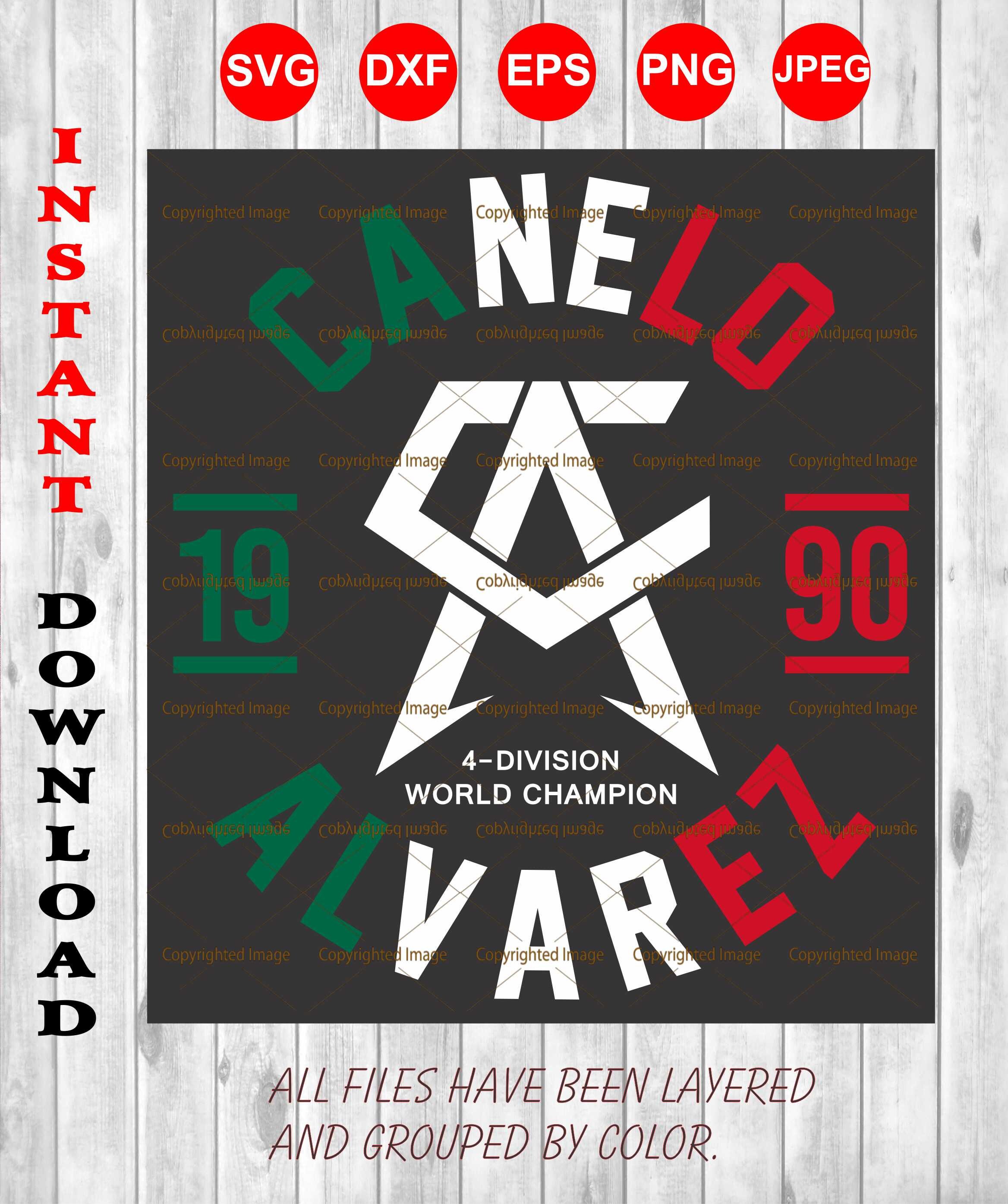 Canelo Alvarez 1990 4 Division World Champion, Svg Cutting Files - Png ...