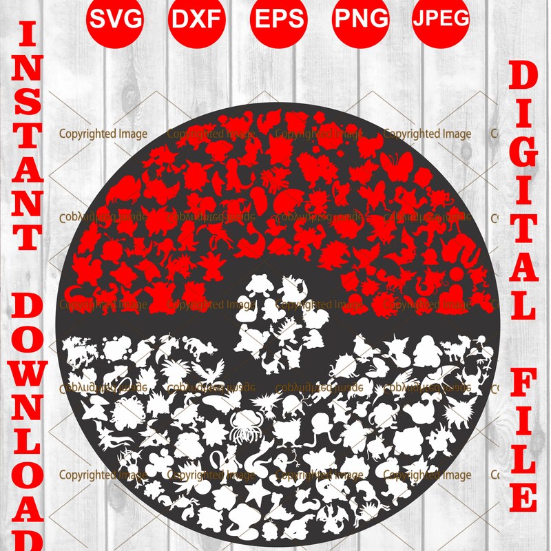 Pokeball Svg - Etsy