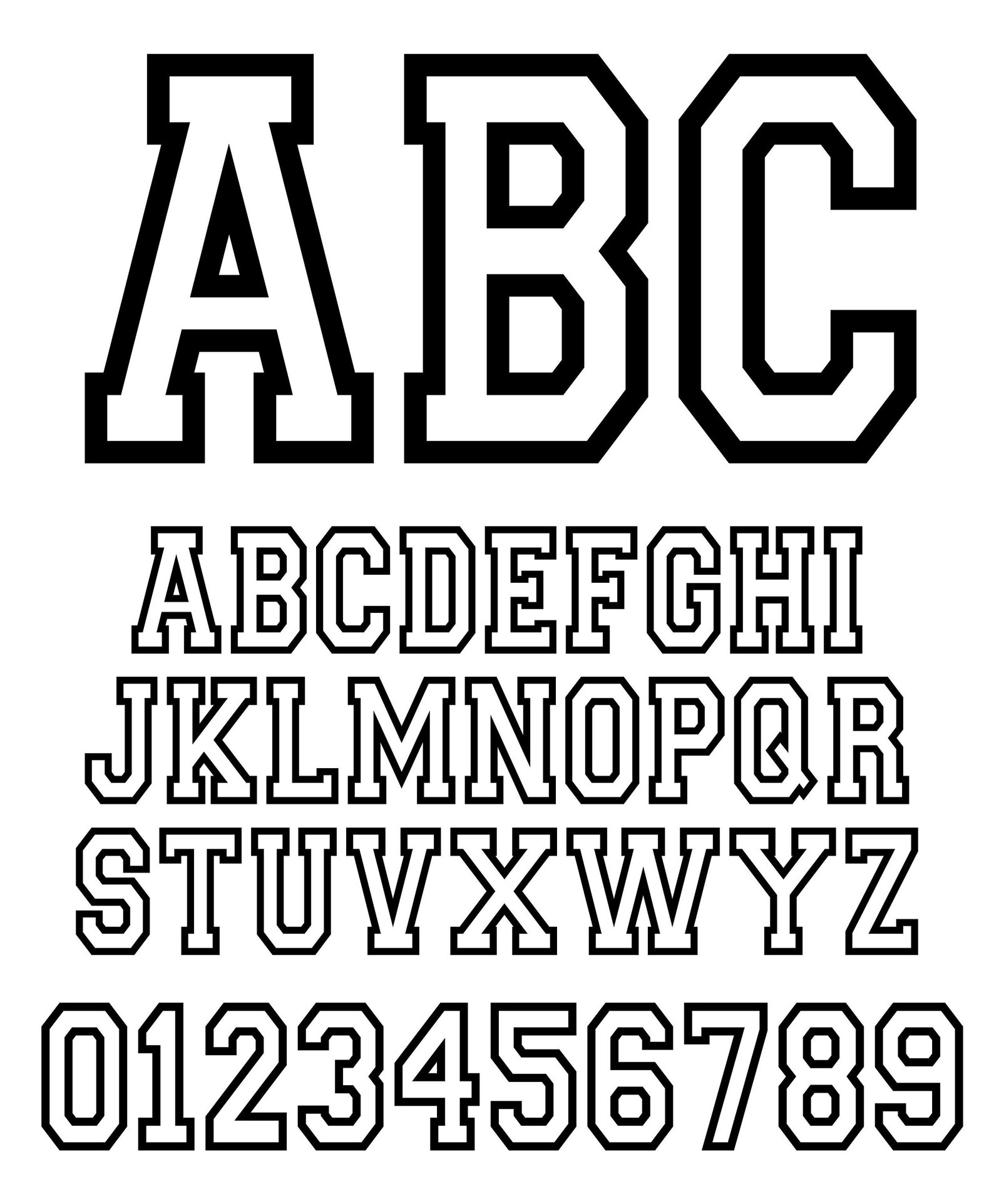 Font College-outline, Sport Font (truetype) and (opentype) Font for PC ...