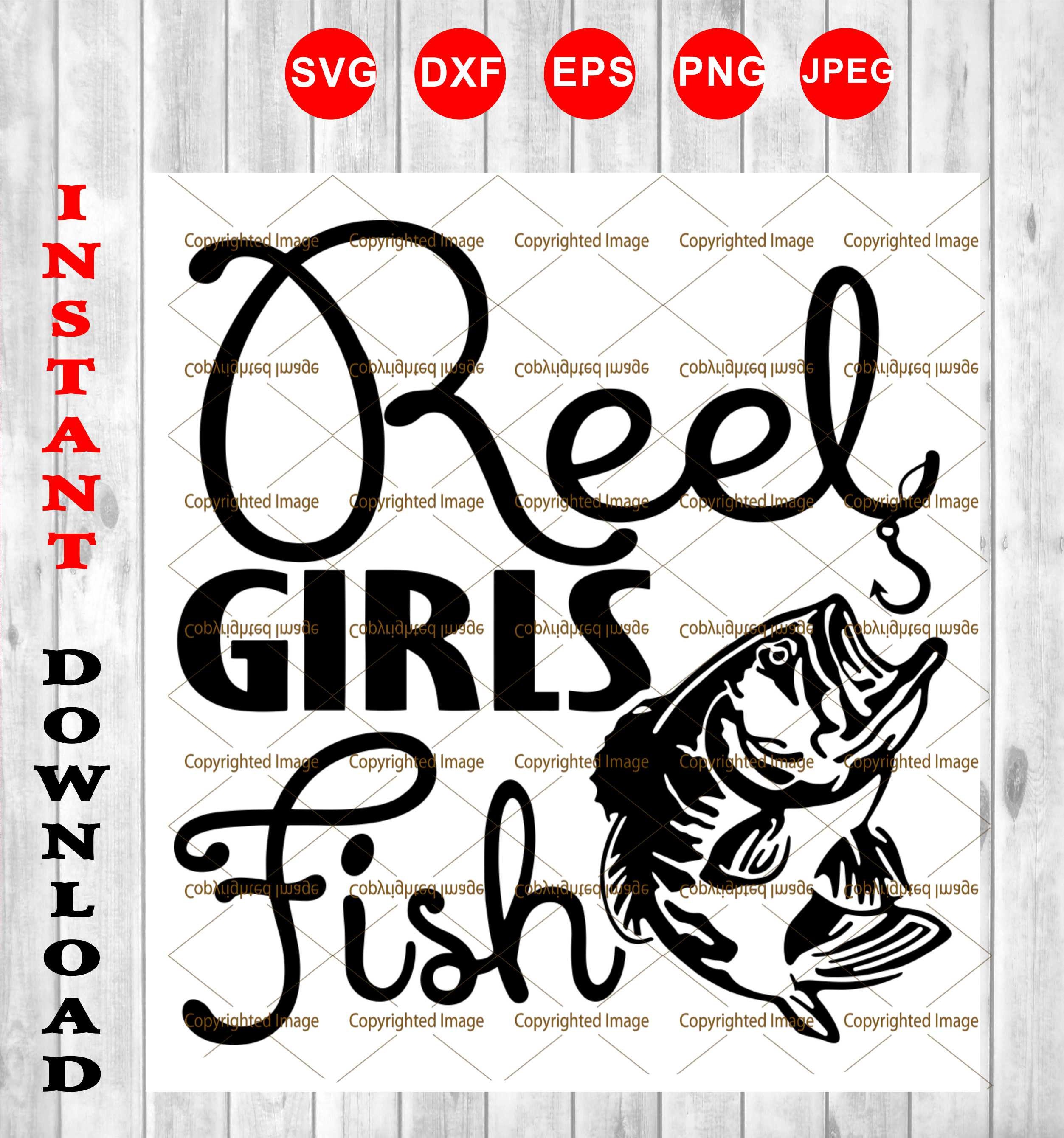 Reel Girls Fish, Svg Cutting Files - Png Clipart -EPS - Scalable Vector ...