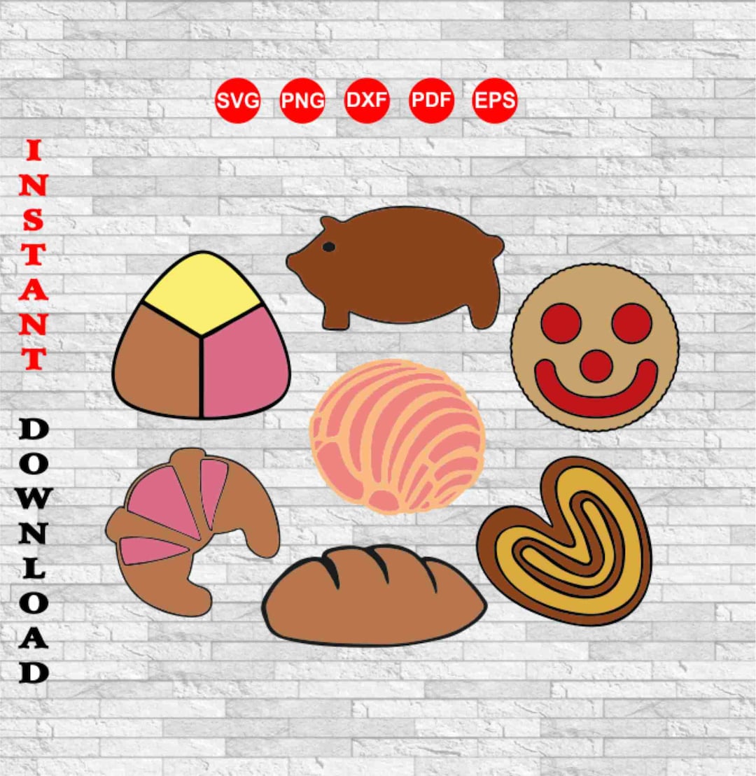 Pan Dulce Svg, Bundle Pan Dulce Clipart, Concha Svg,mexican Sweet Bread ...