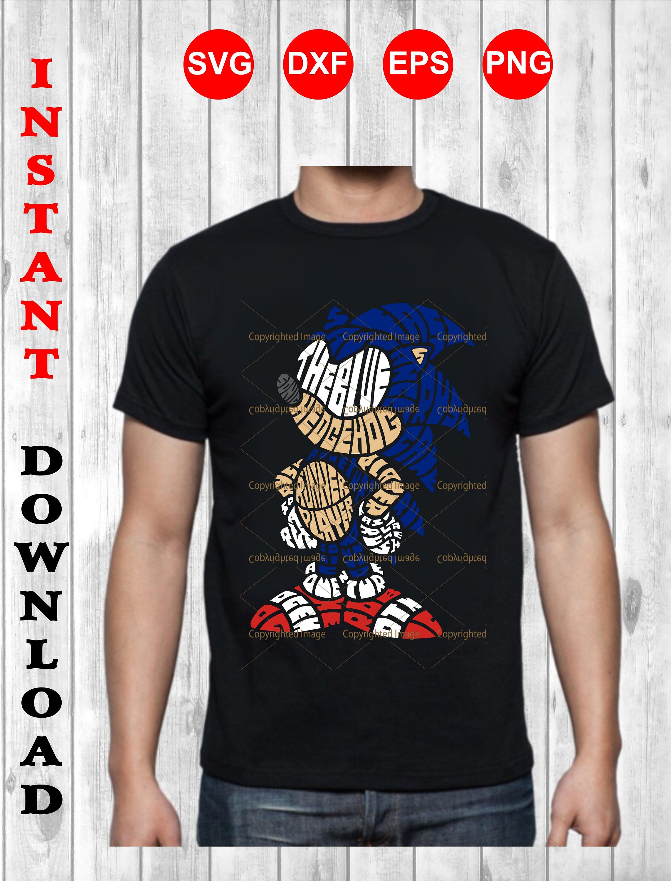 Sonic Typography Design Svg Cutting Files Clipart -EPS Vector Files ...