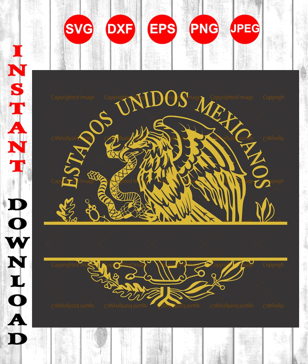 Mexican Coat of Arms, Escudo Nacional De Mexico, Svg Cutting Files ...
