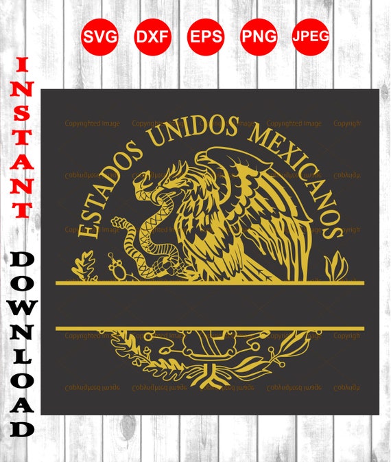 Escudo de Armas de México Escudo Nacional de México svg | Etsy España