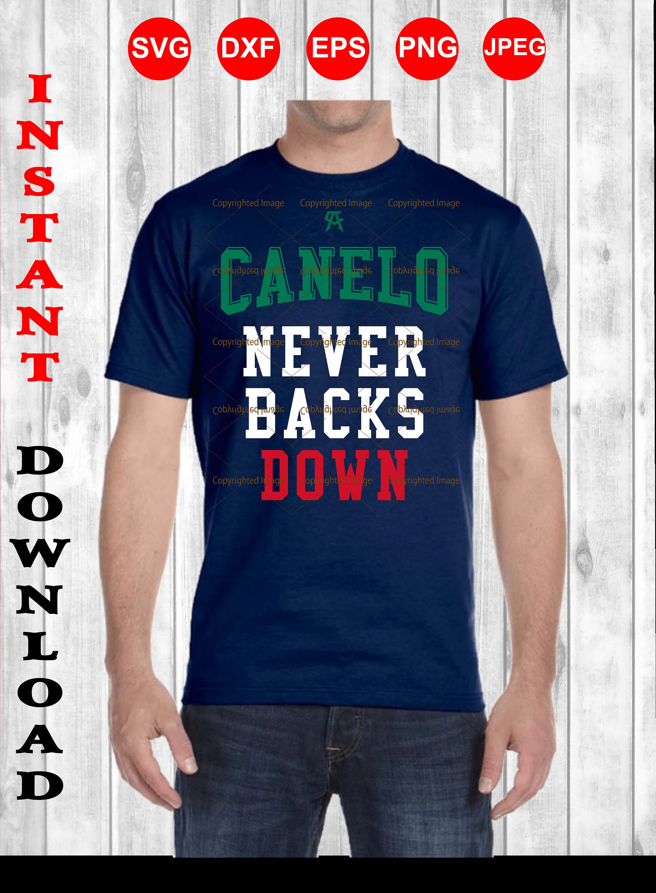 Canelo Never Backs Down, Svg Cutting Files - Png Clipart -EPS ...