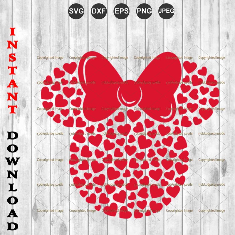 Minnie Heart Svg - Etsy