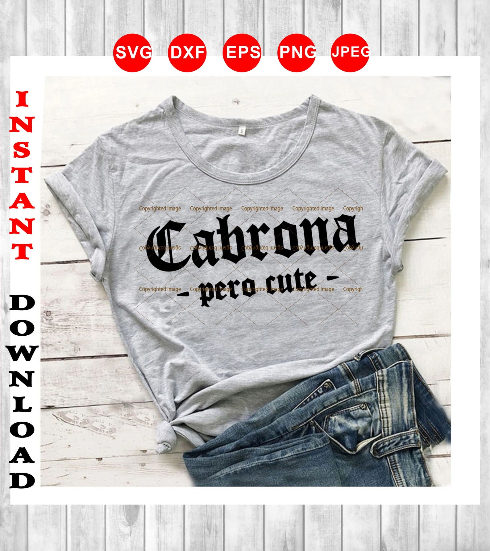 Cabrona Pero Cute, Svg Cutting Files - Png Clipart -EPS - Scalable ...