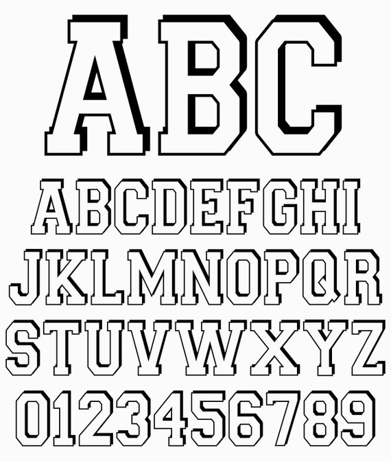 Outline Block Letter Font