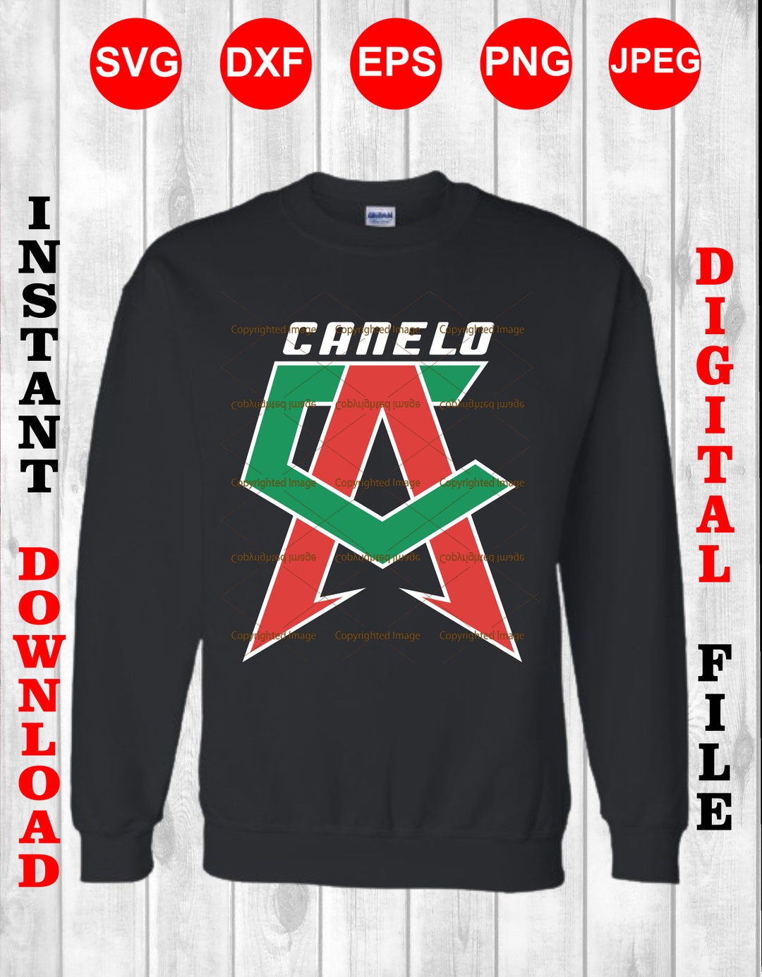 Canelo Alvarez, Svg Cutting Files - Png Clipart -EPS - Scalable Vector ...