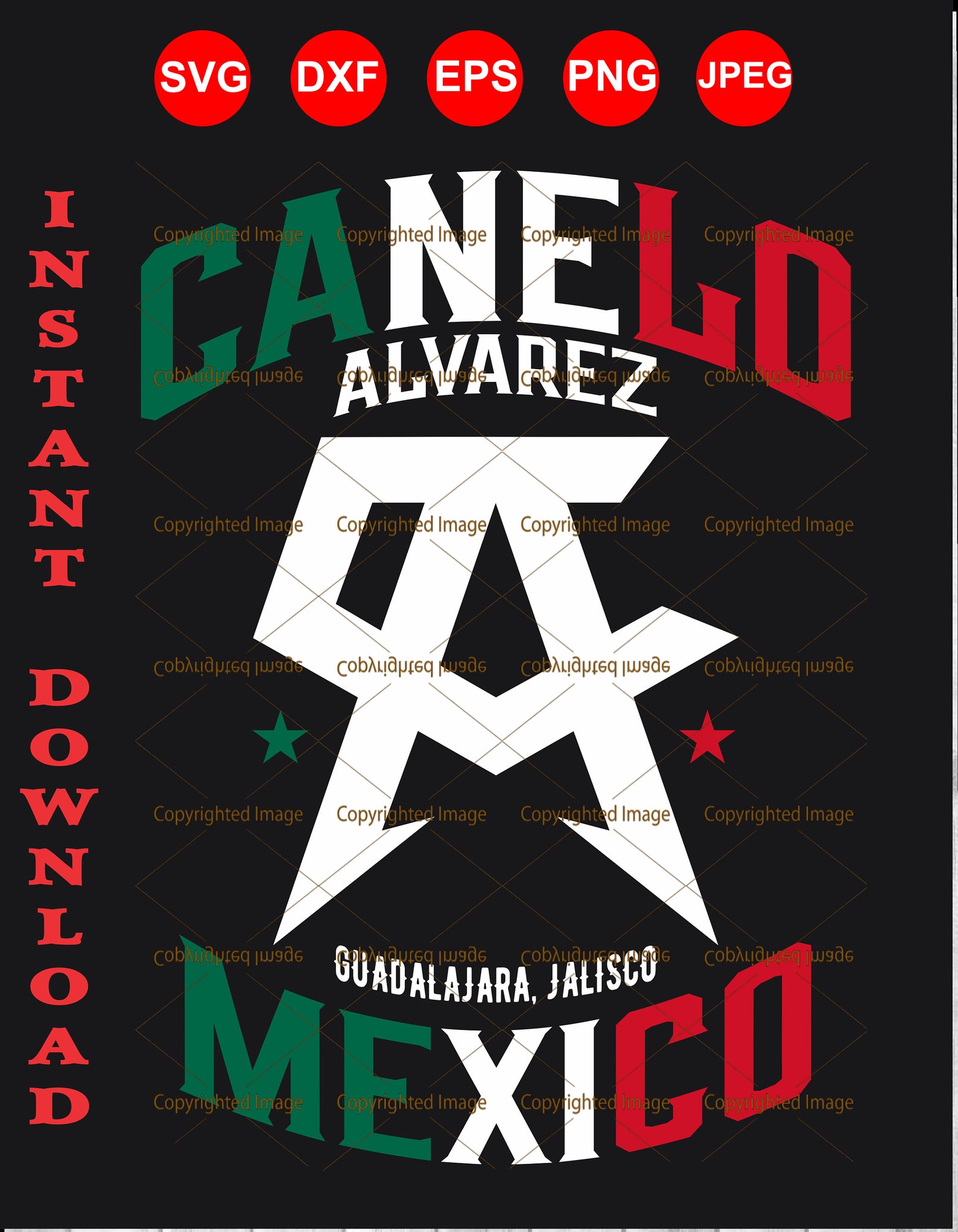 Canelo Alvarez Guadalajara Jalisco Mexico, Svg Cutting Files - Png ...