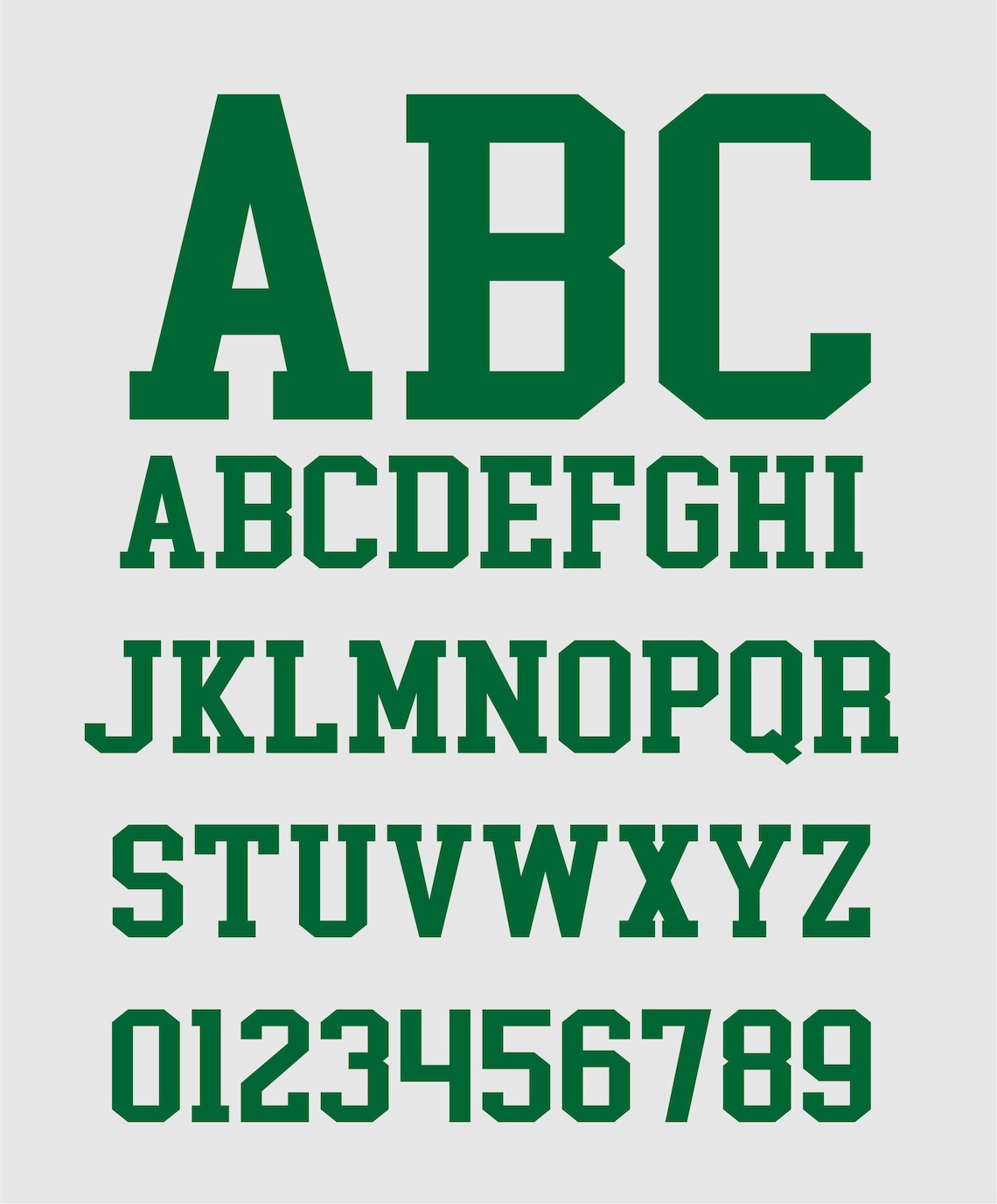 Font College Block Athletic Sport Font opentype Installable - Etsy