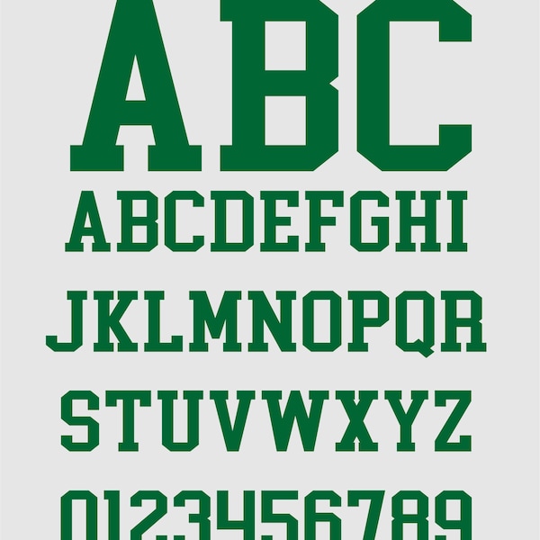 Athletic Block Font - Etsy