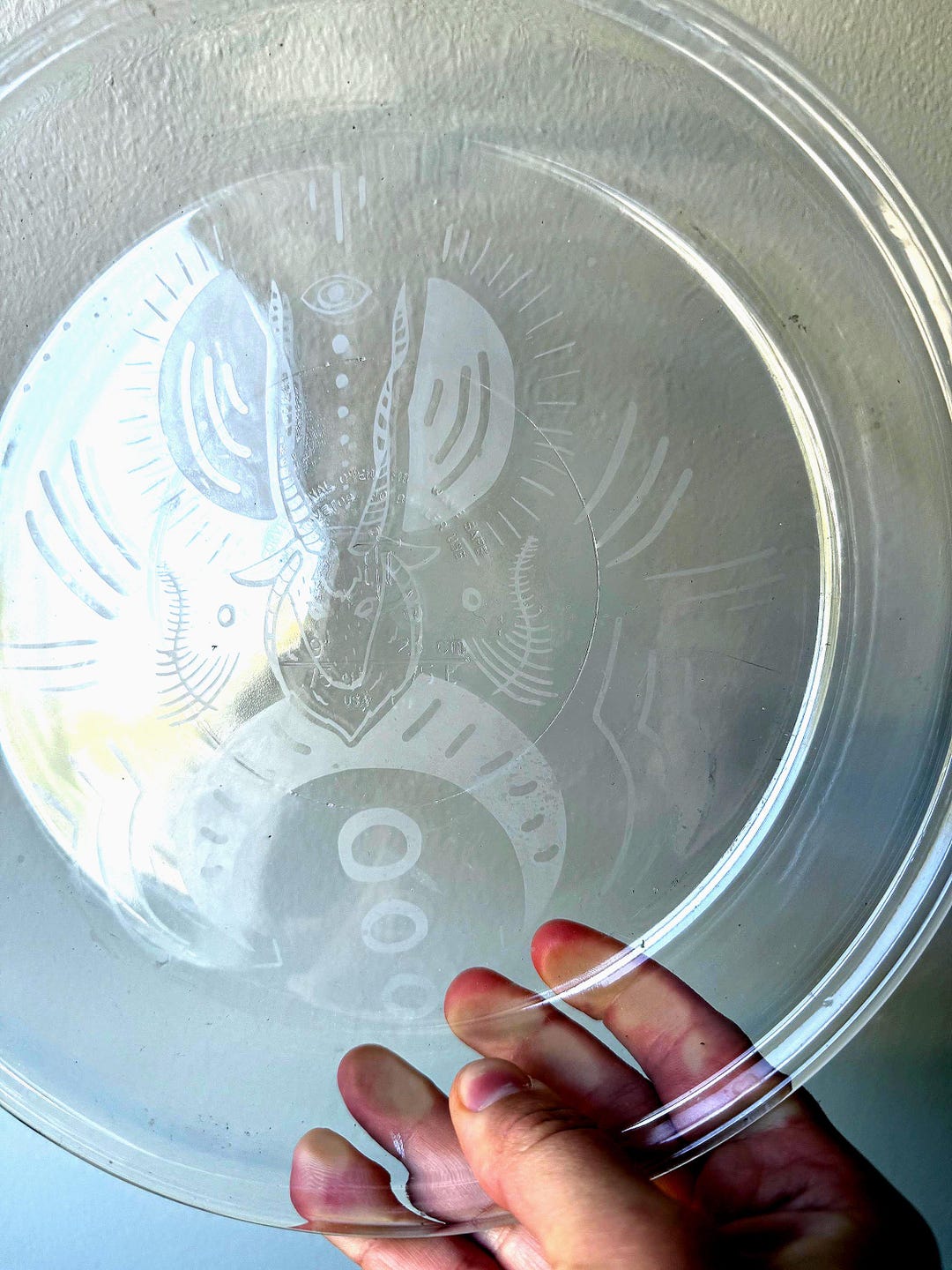 Etched Glass Goat Plate - Etsy