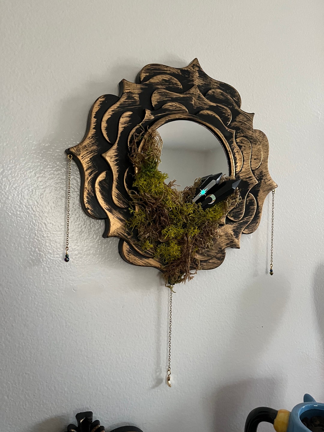 Crystal Nature Inspired Mirrors - Wall Decor - Nature Mirror - Fairy ...