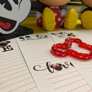 Disney-inspired Minnie and Mickey Mouse Lined Writing Paper, Stationery ...