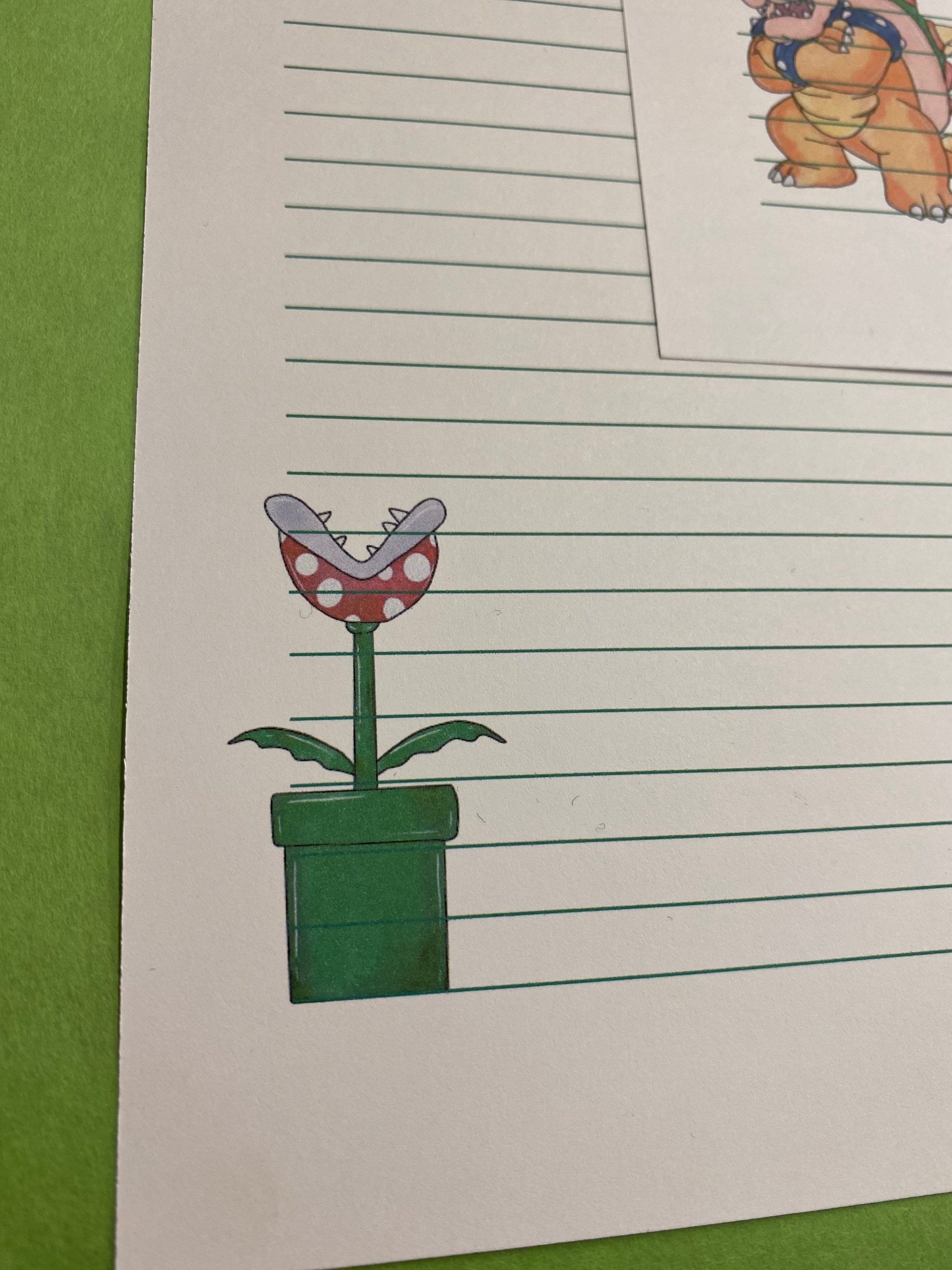 Mario Bros. Lined Writing Paper, Kawaii Stationery - Etsy