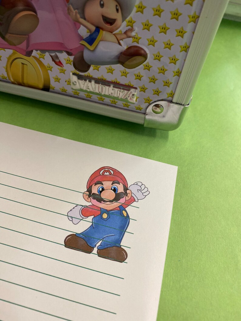 Mario Bros. Lined Writing Paper, Kawaii Stationery - Etsy