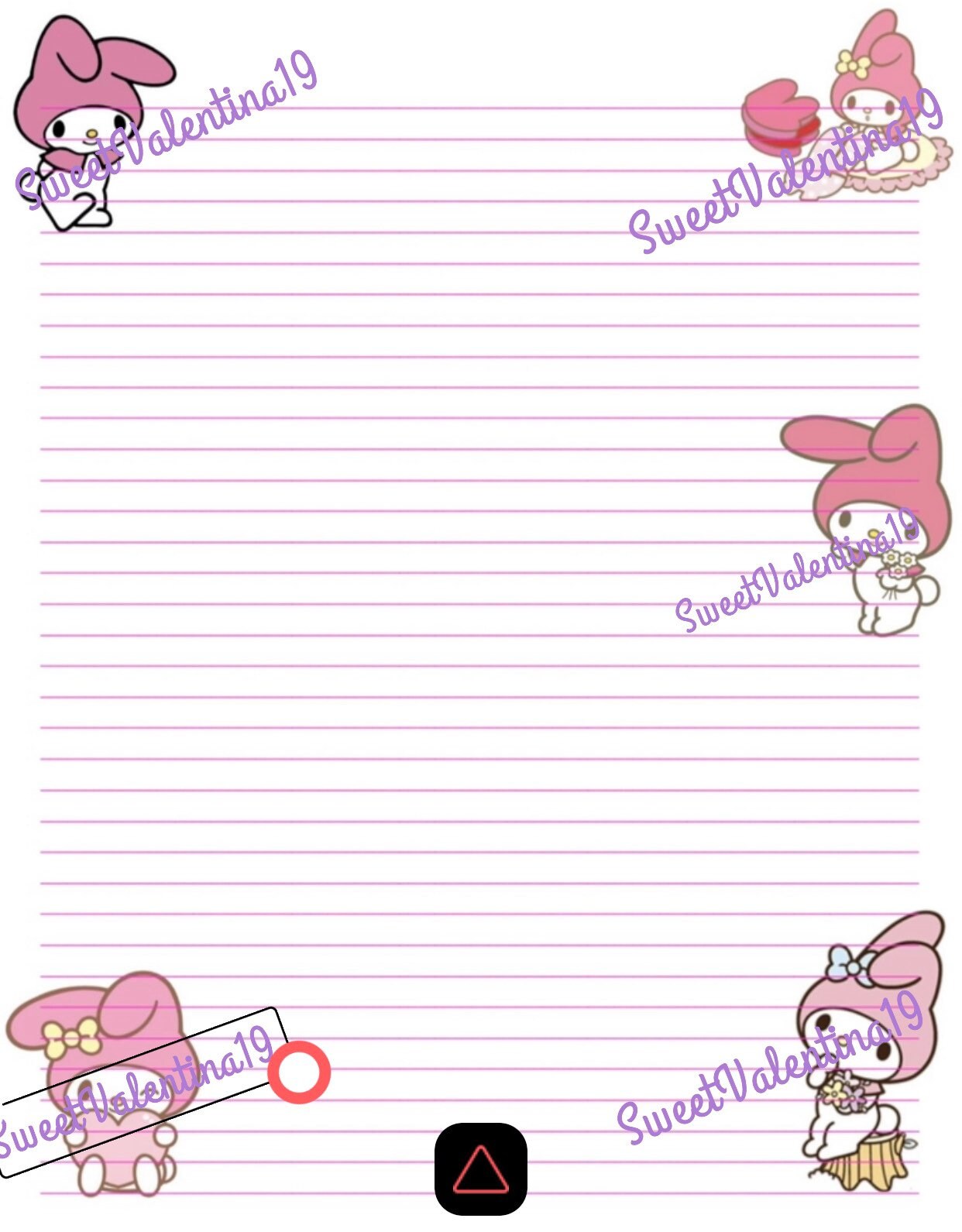 Hello Kitty and Friends-inspired Lined Writing Paper, Stationery - Etsy