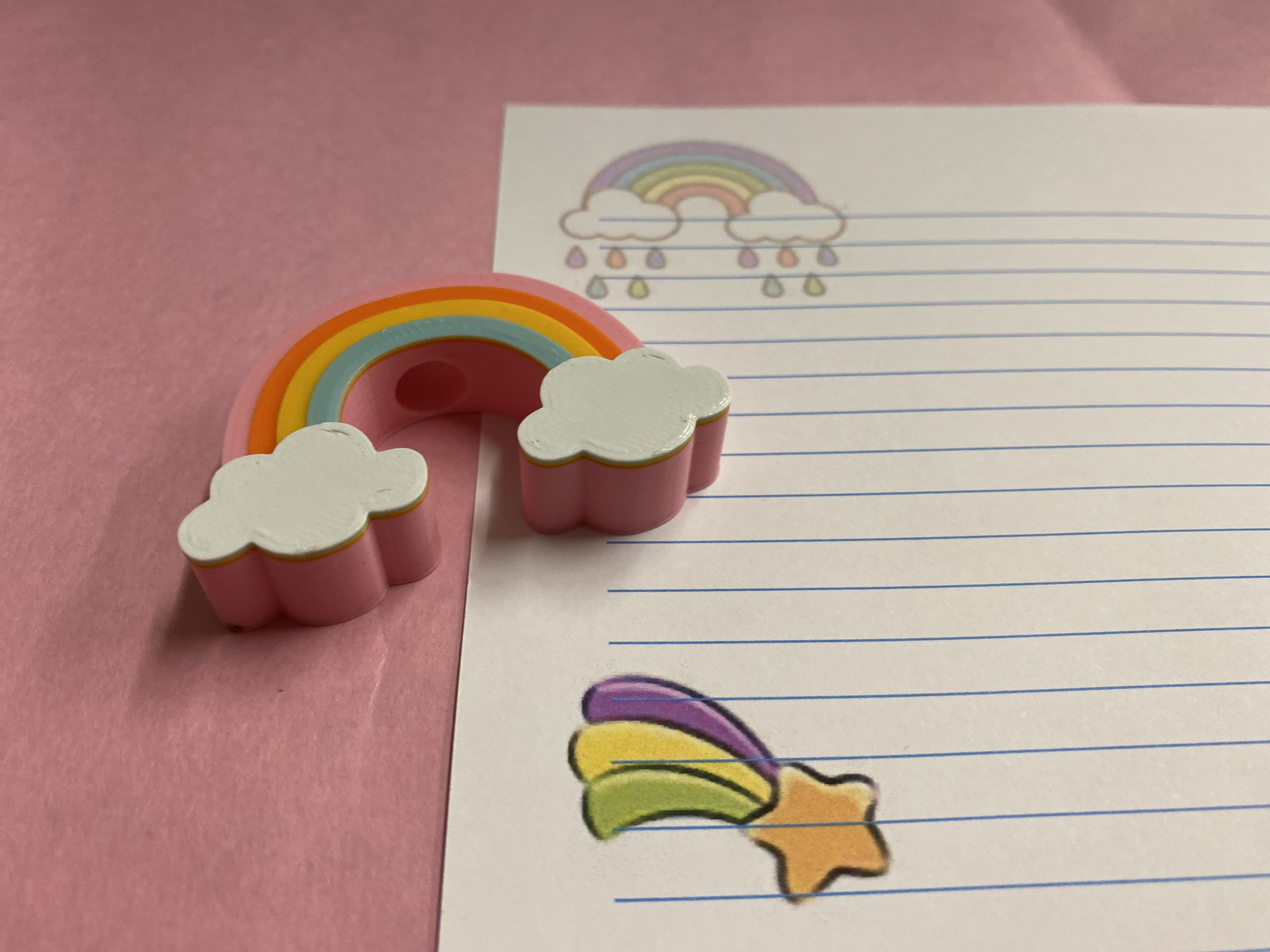 Kawaii Rainbow Lined Writing Paper, Stationery - Etsy