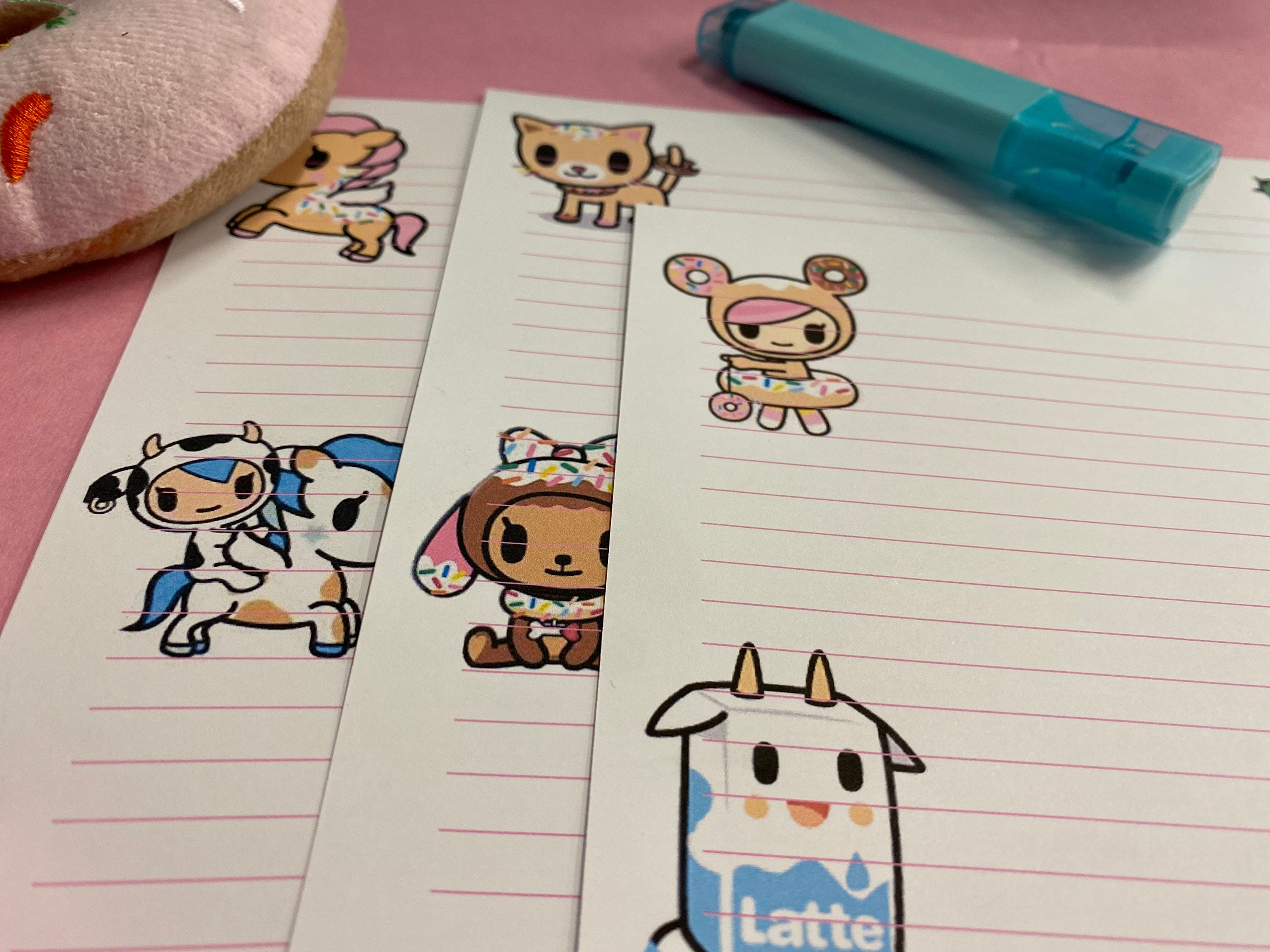 Tokidoki-inspired Lined Writing Paper, Stationery - Etsy