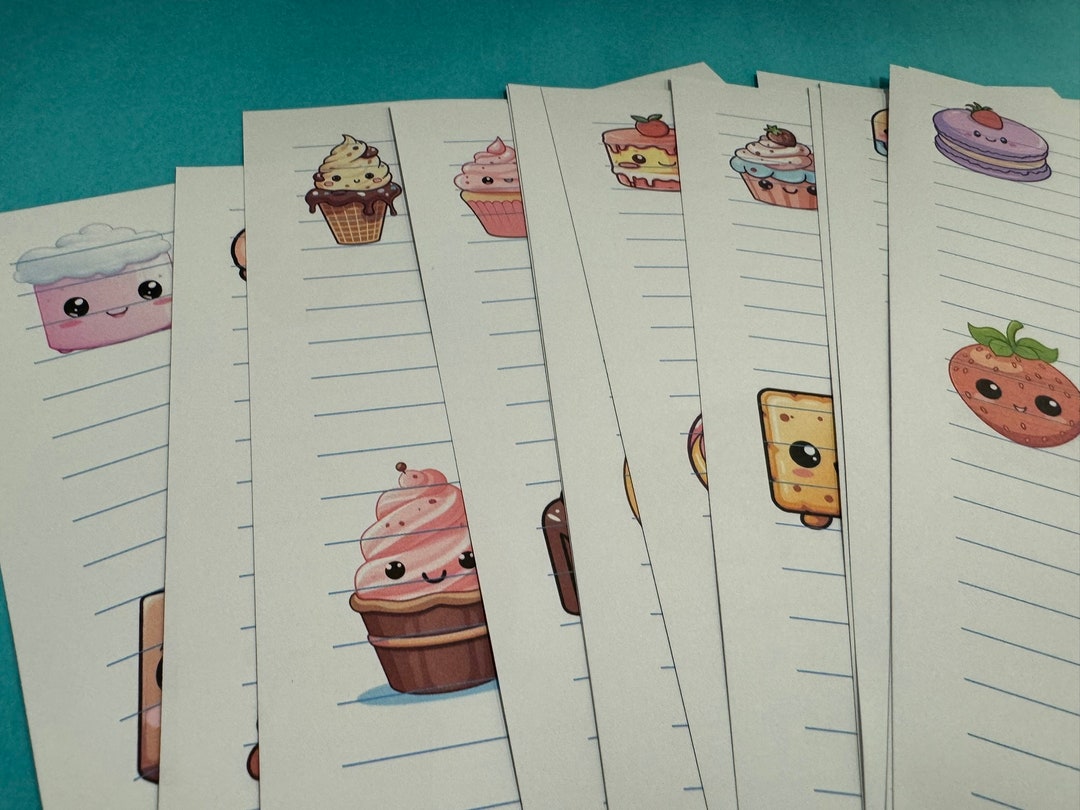 Kawaii Sweets Writing Paper Stationery - Etsy