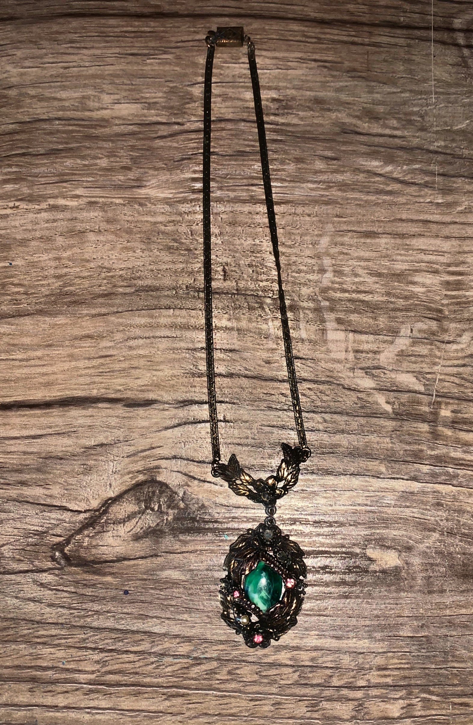 Vintage Medieval Gem Stone Necklace - Etsy