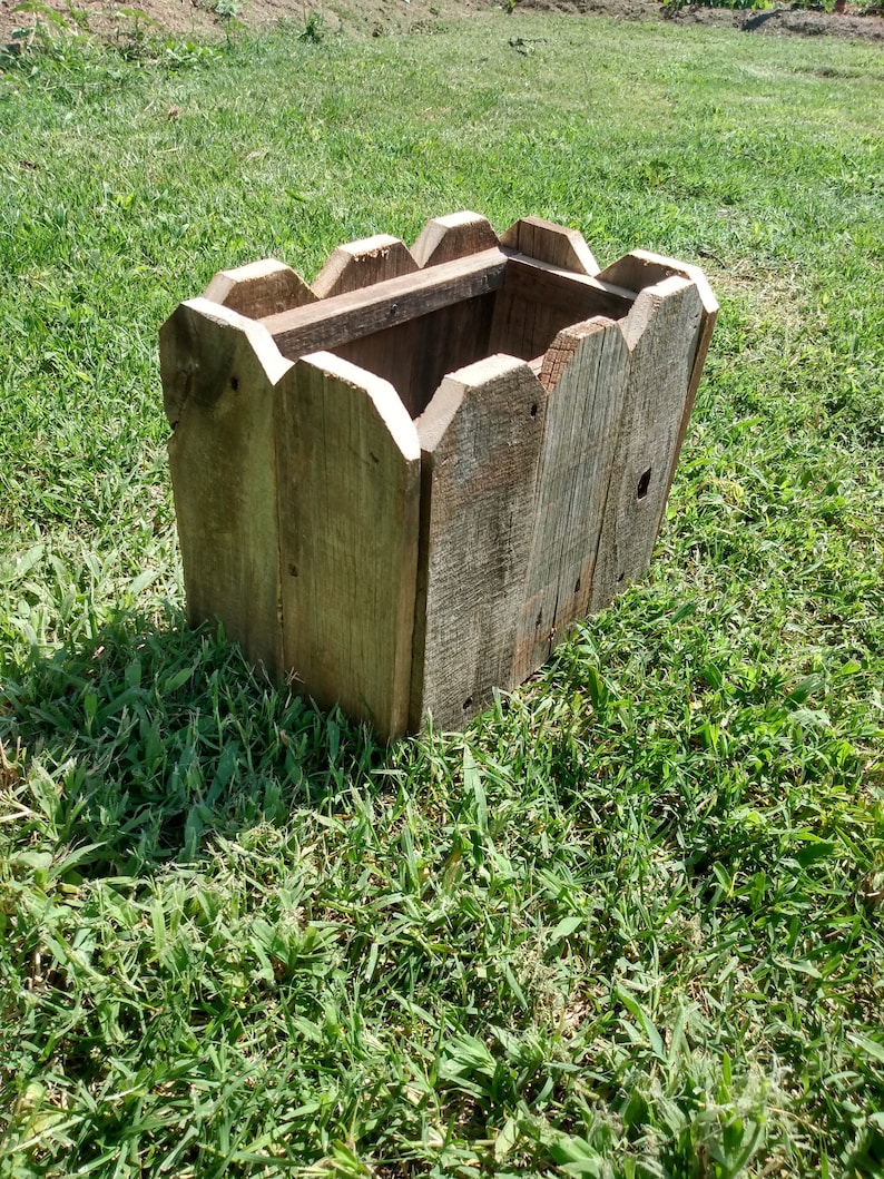 Small Wood Planter Box Rustic - Etsy