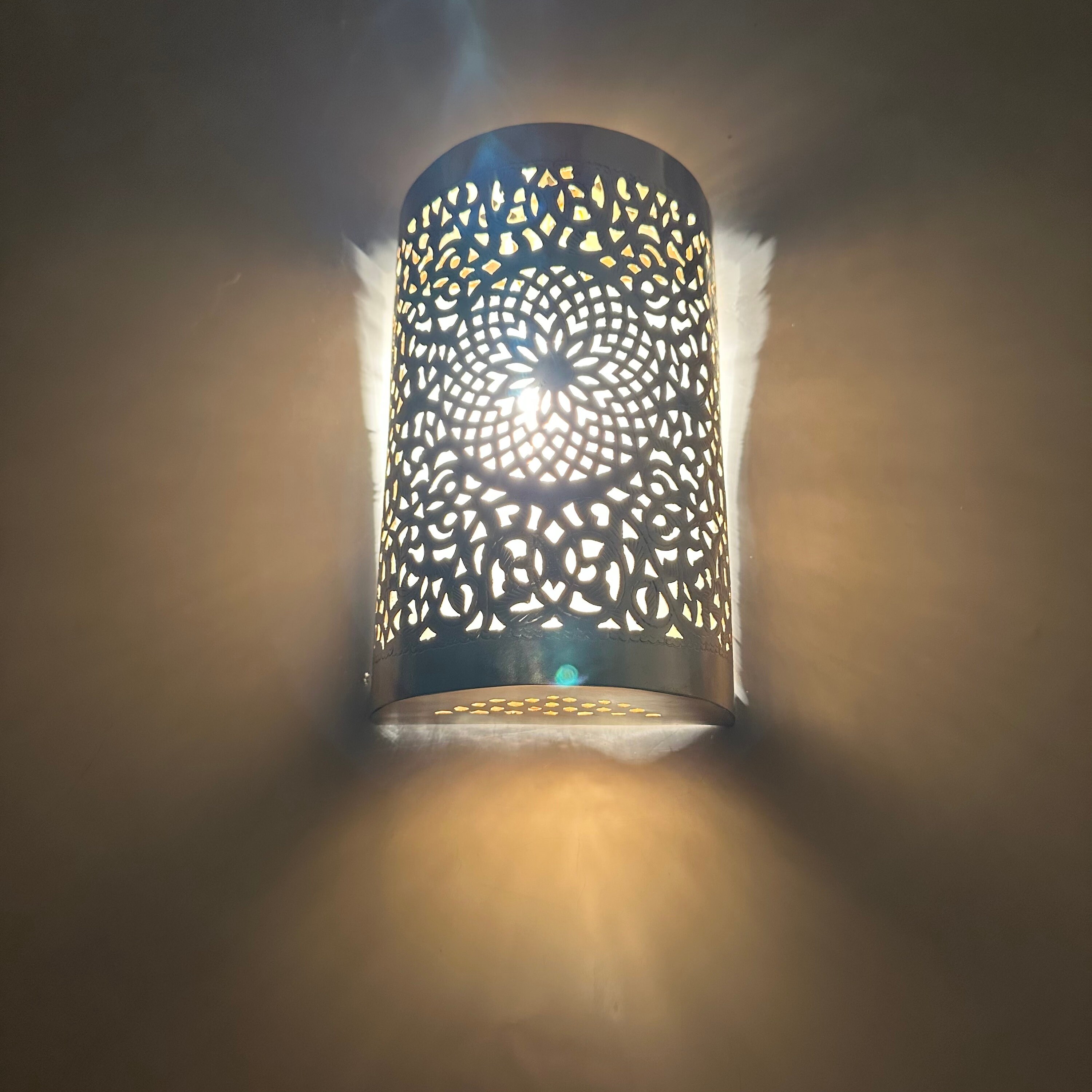 Moroccan Brass Wall Lamp, Bronze Wall Lamp, Artisanal Wall Lamp ...