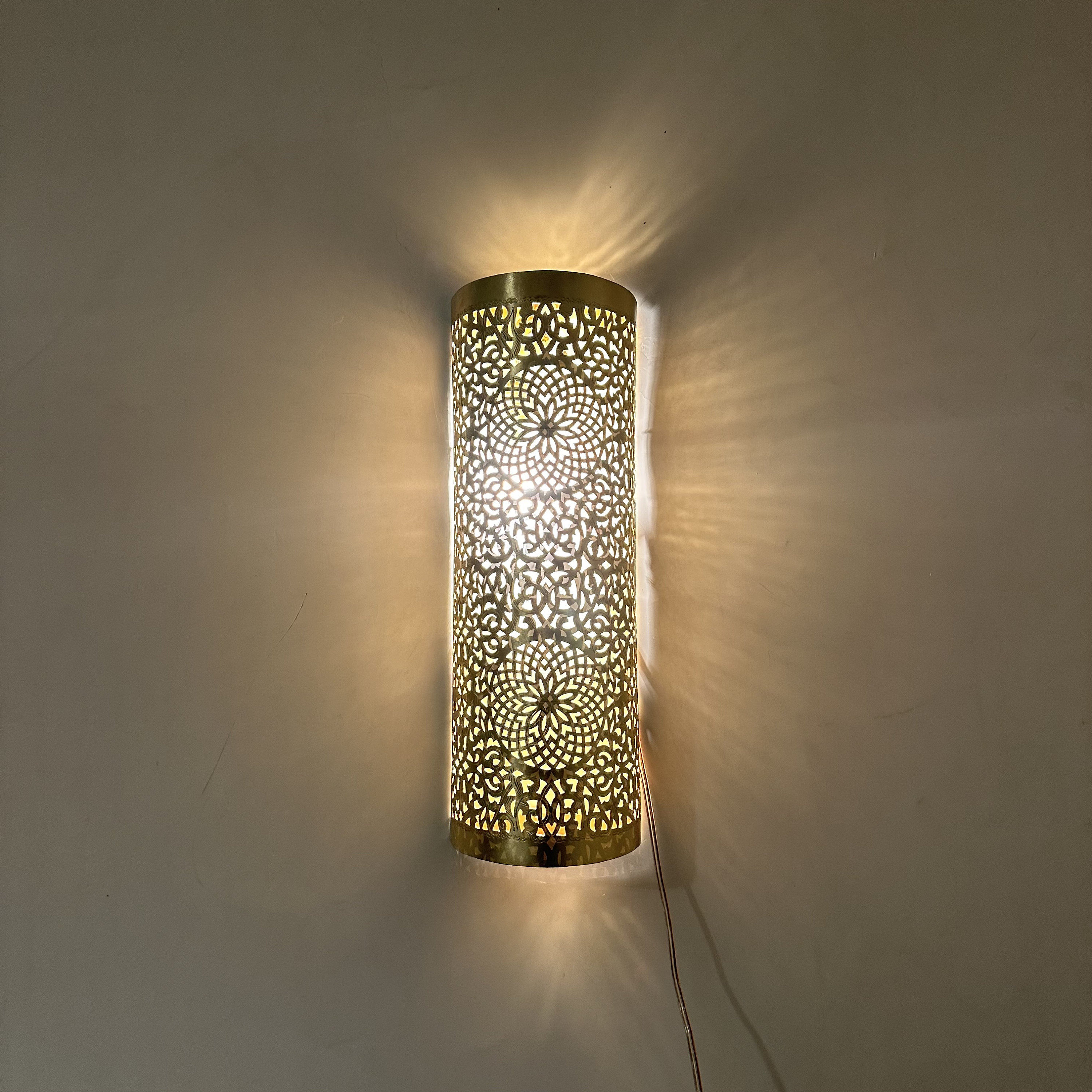 Moroccan Brass Wall Lamp, Bronze Wall Lamp, Artisanal Wall Lamp ...