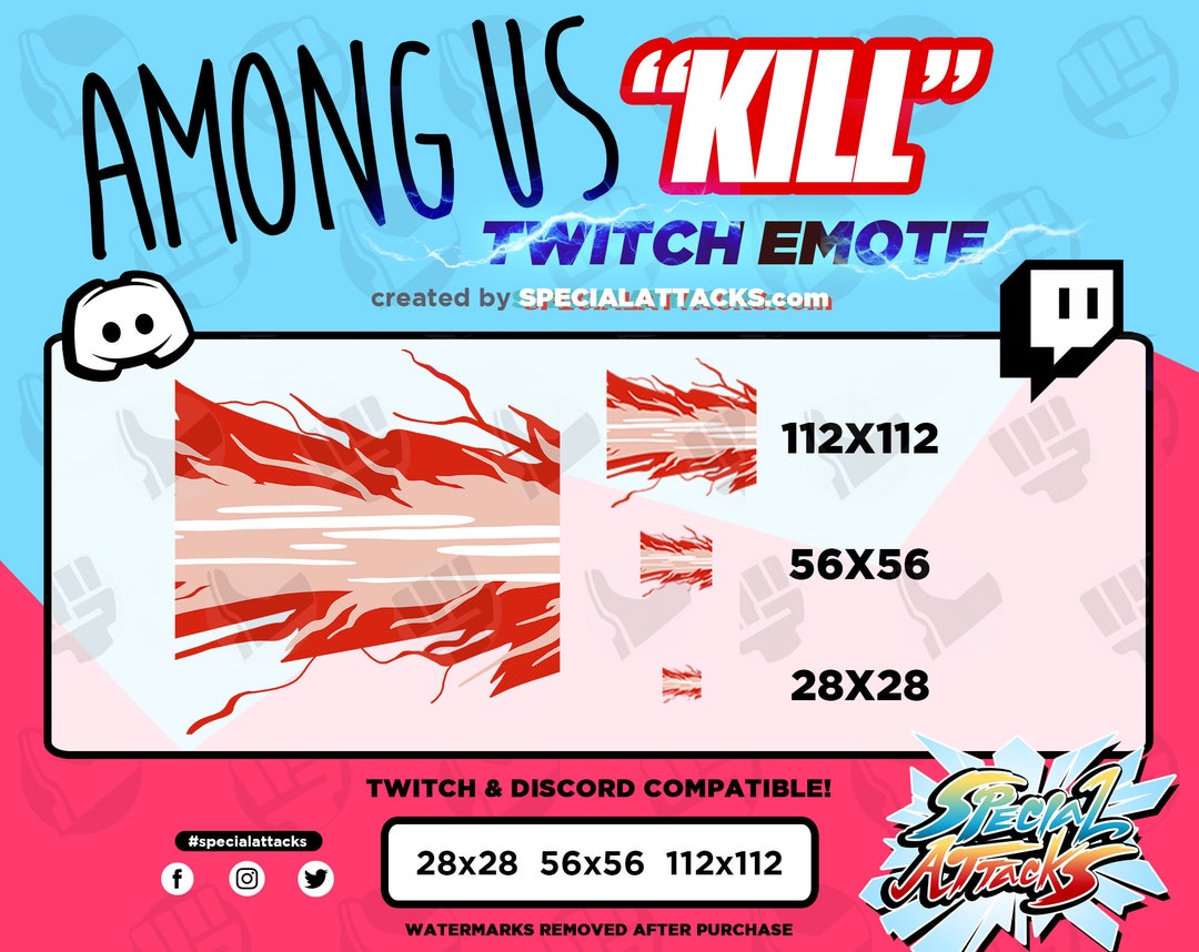 Twitch - Discord Emote | Among Us KILL - Etsy