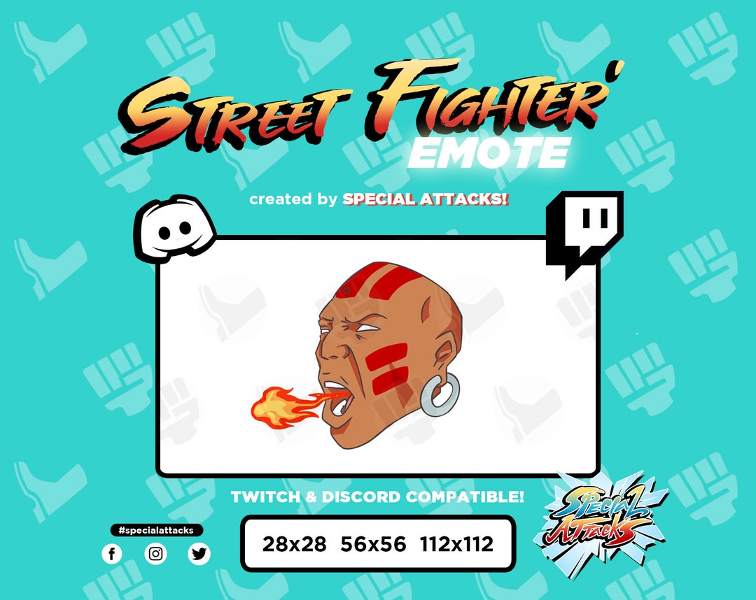 Twitch - Discord Emote | Dhalsim Yoga Flame Rage - Street Fighter - Etsy