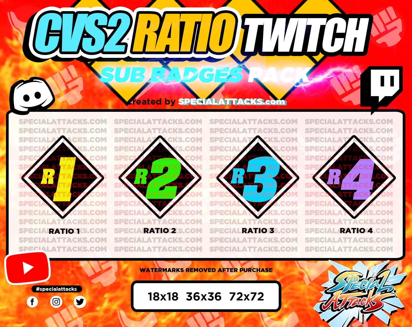 Twitch Discord CVS2 Ratio Sub Badge Pack - Etsy