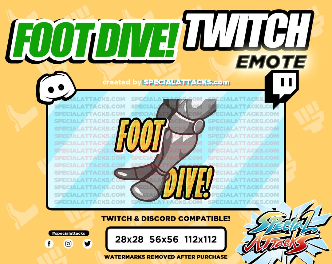 Twitch - Discord Emote | Foot Dive - Etsy