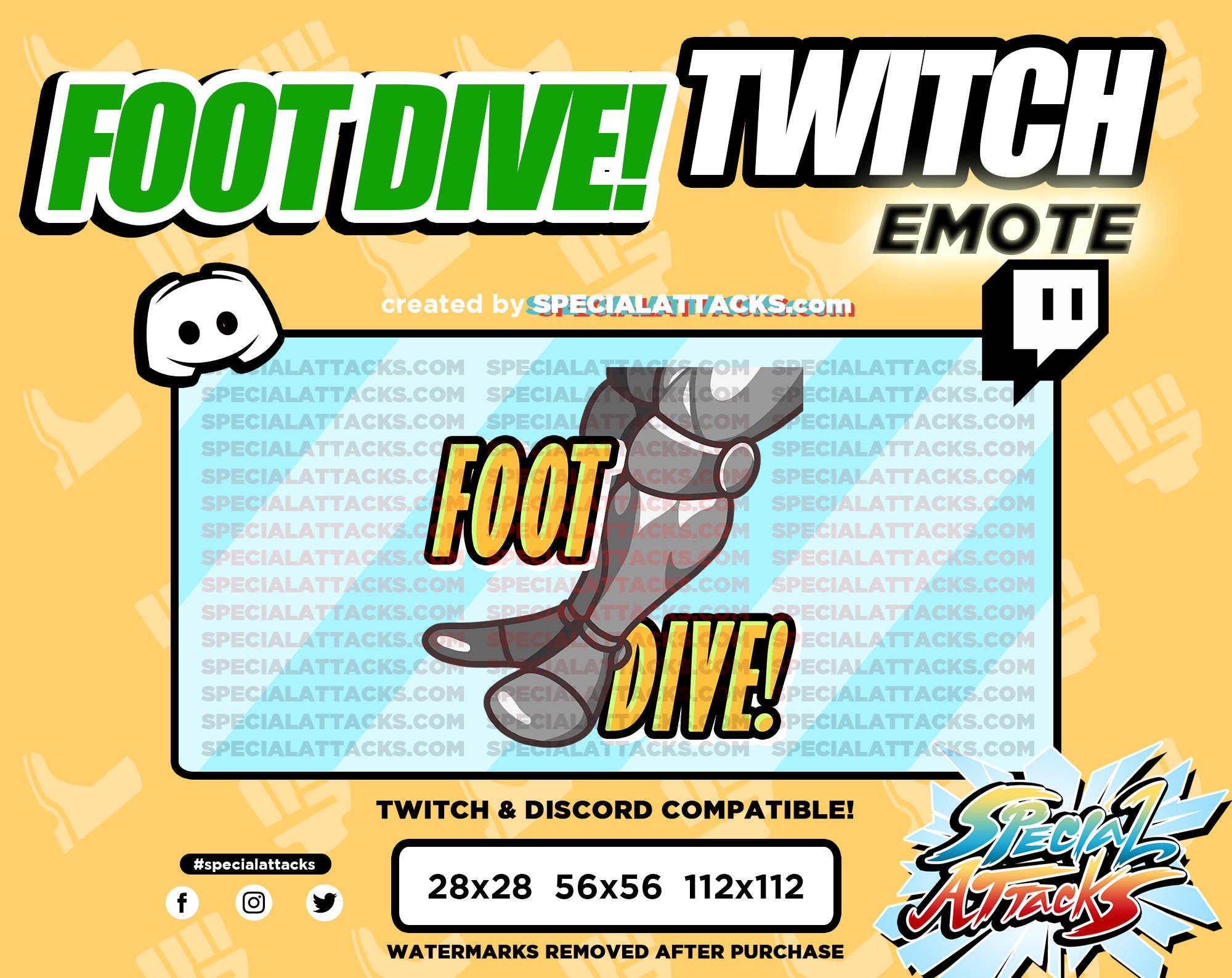 Buy Twitch - Discord Emote | Foot Dive Online in India - Etsy