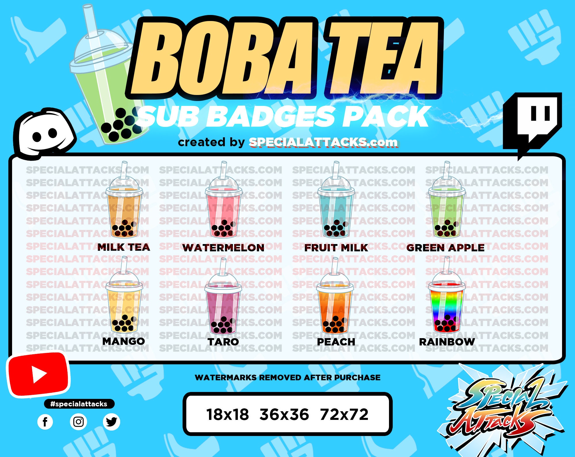 Twitch Discord Boba Tea Pack Bubble Tea Coffee Milk - Etsy Australia