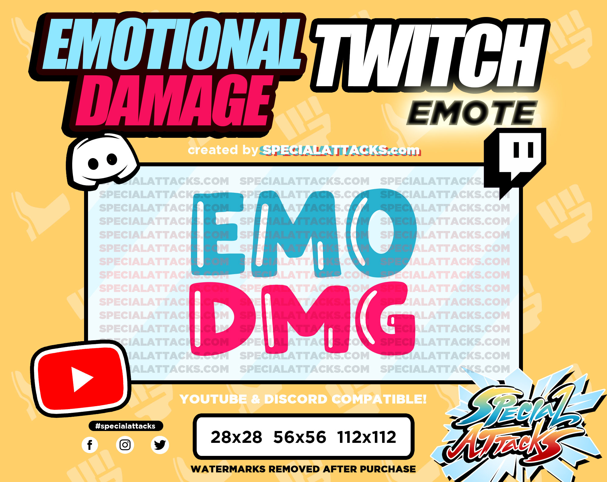 Twitch Discord Emote Emotional Damage Emo Dmg Tiktok Sad - Etsy