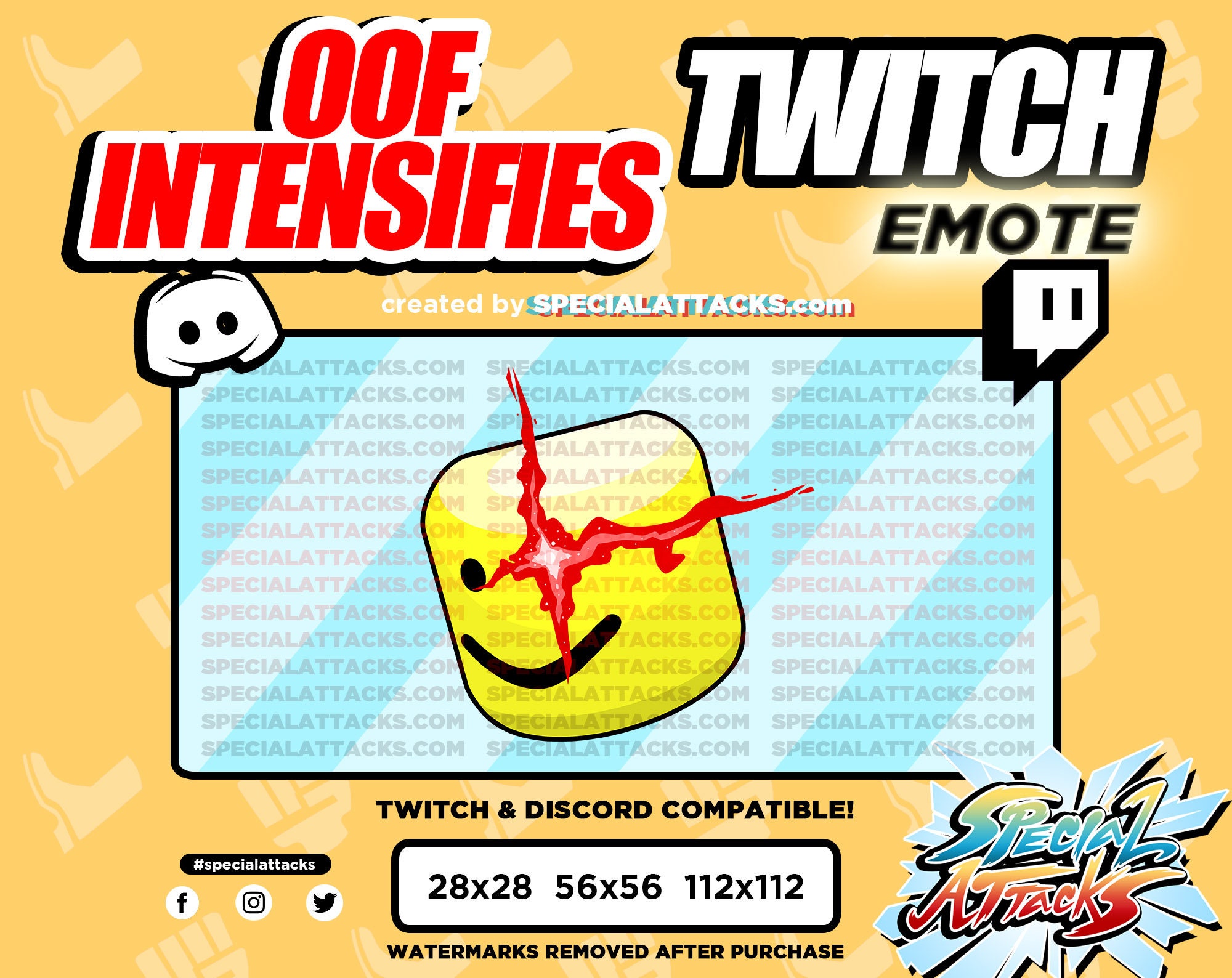 Twitch Discord Emote Oof Intensifies - Etsy