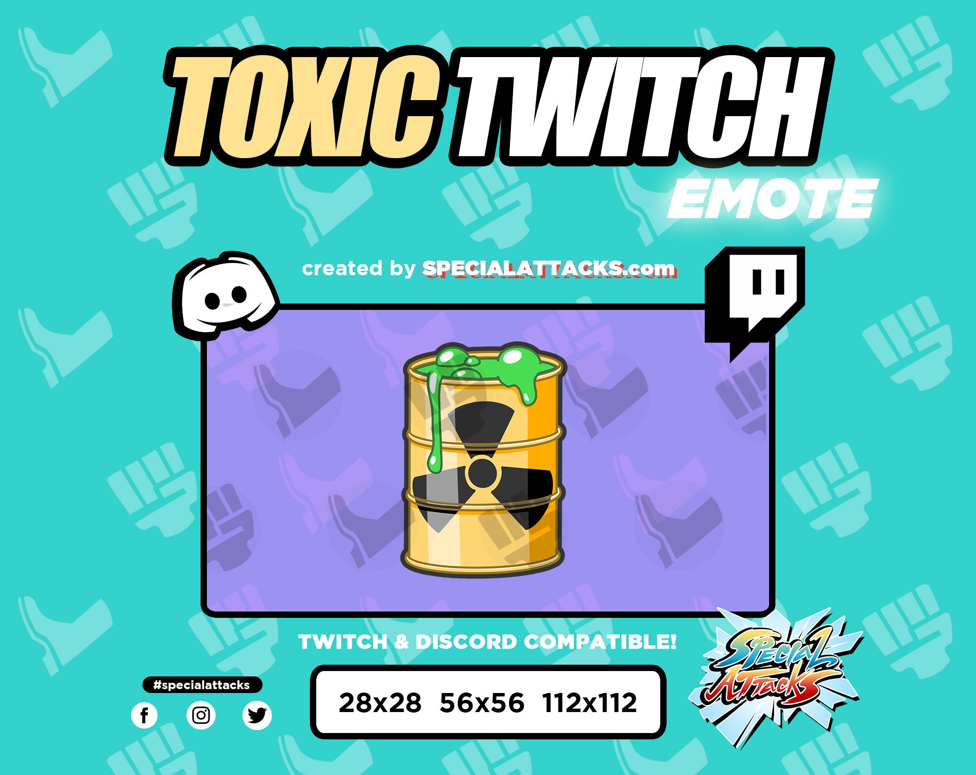 Twitch Discord Emote Toxic Barrel - Etsy
