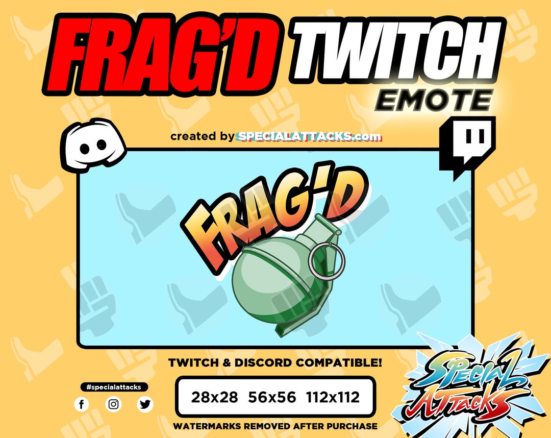 Twitch - Discord Emote | Fragd - Fragged - Grenade - Etsy