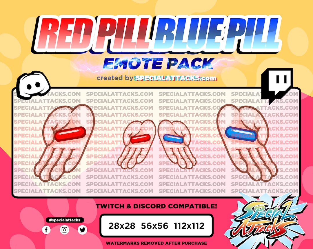 Twitch - Discord Emote | Red Pill Blue Pill the Matrix - Etsy