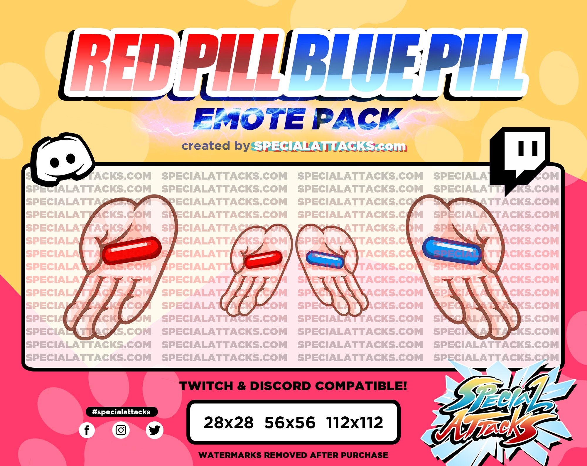 Twitch Zwietracht Emote Rote Pille blaue Pille die Matrix - Etsy.de