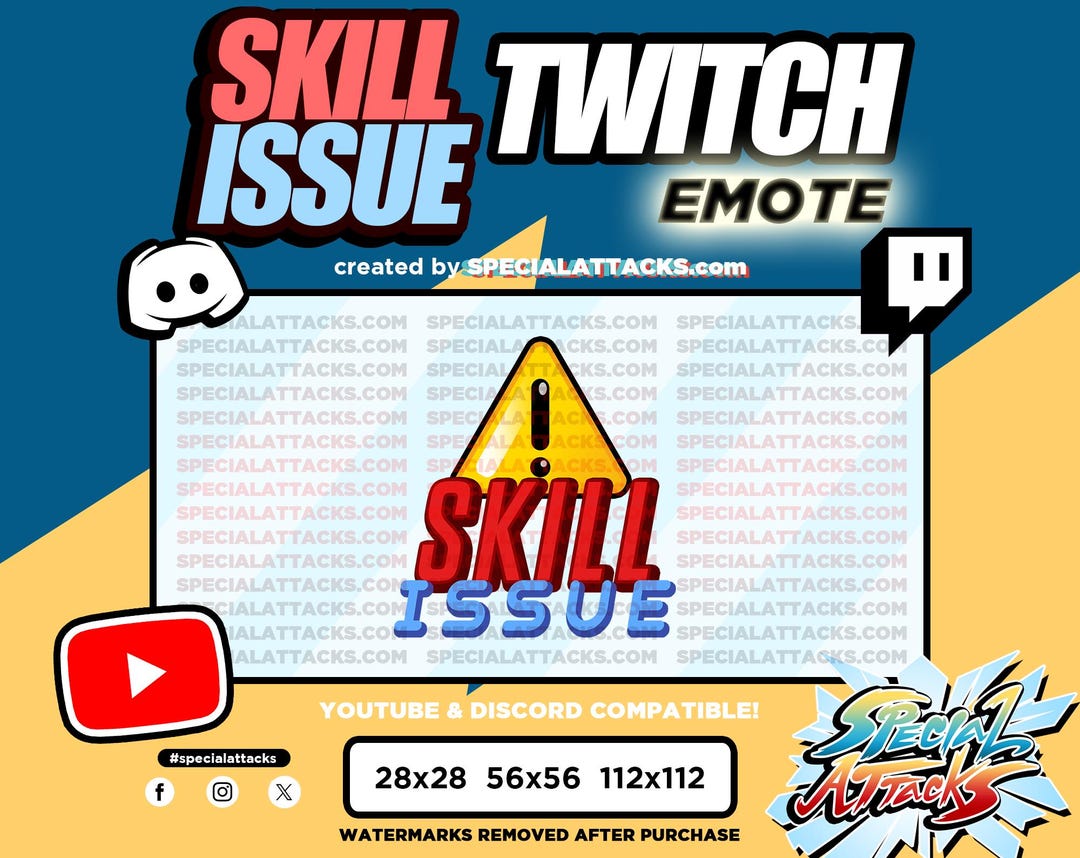 Twitch - Discord Emote | Skill Issue Meme - Etsy