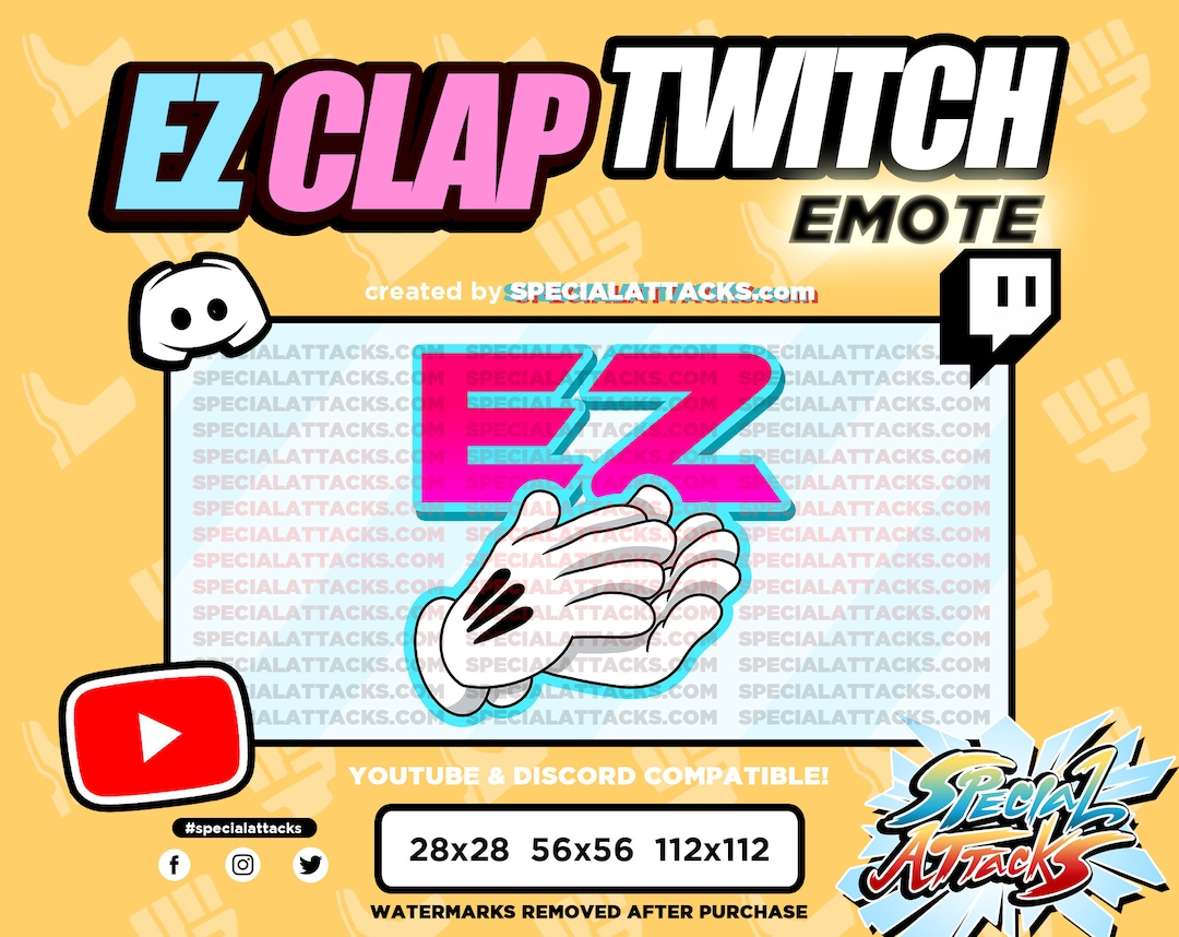 Twitch - Discord Emote | EZ Clap - Easy Clap - Ezclap - Win - Winner ...