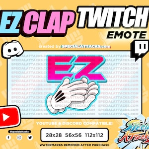Twitch - Discord Emote | EZ Clap - Easy Clap - Ezclap - Win - Winner ...