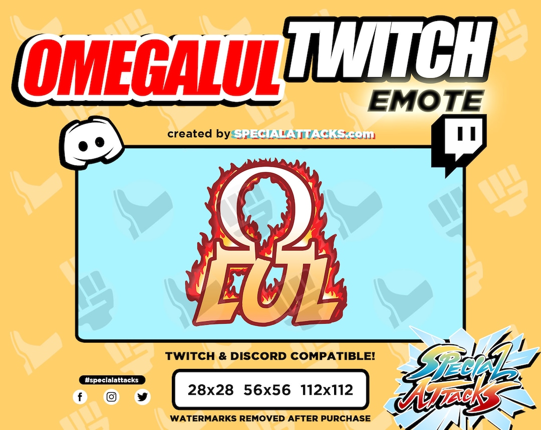 Twitch - Discord Emote | Omegalul - Omega Lul - Etsy