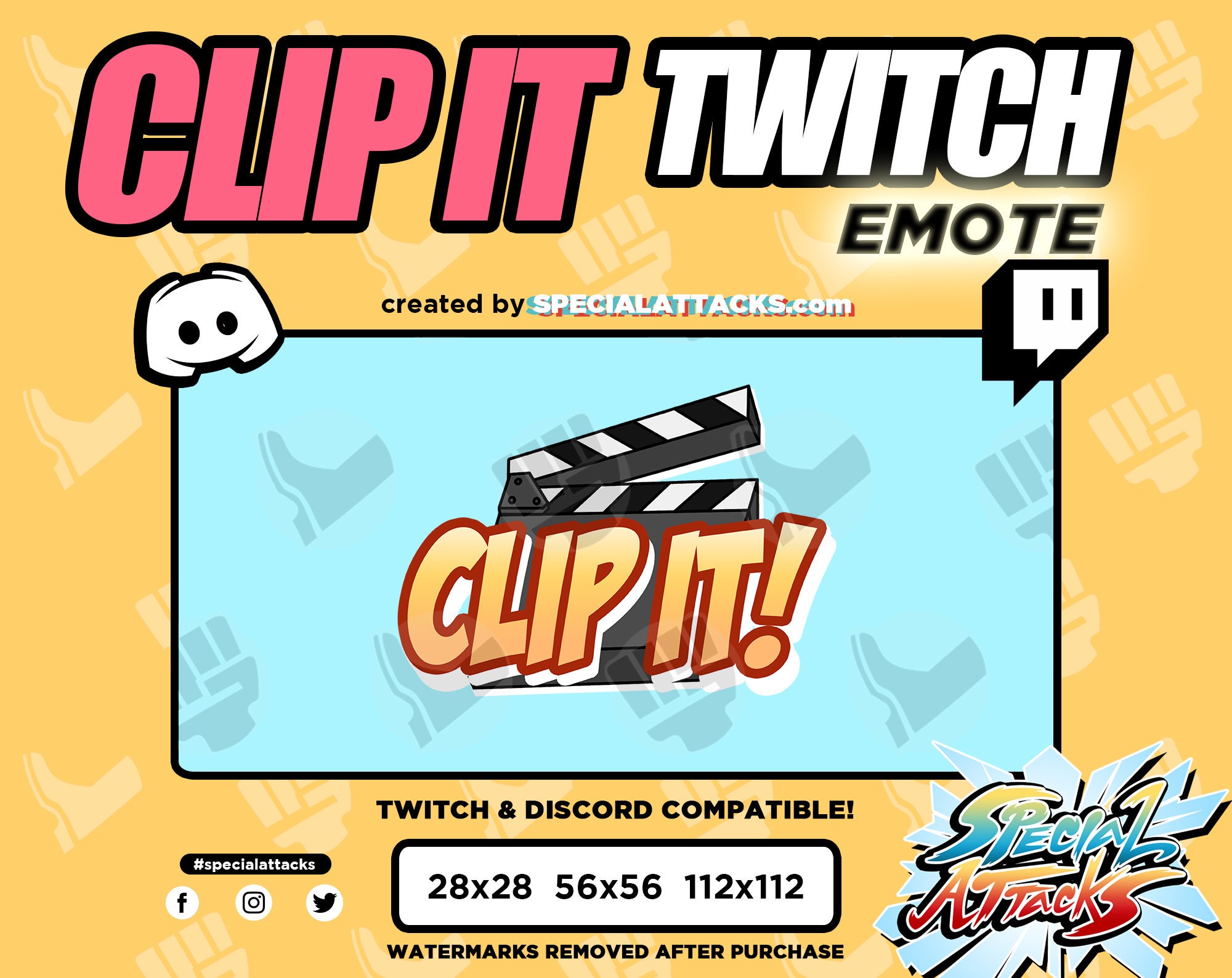 Twitch Discord Emote Clip It - Etsy