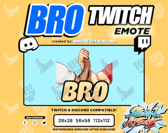 Twitch Discord Emote Bro Brother Handshake - Etsy