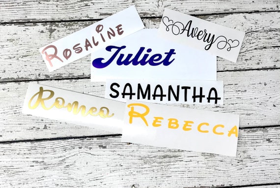 Vinyl name decal sticker | Etsy