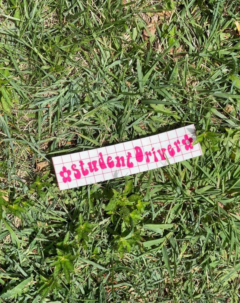 Student Driver Decal Car Sticker Weatherproof Decal Laptop - Etsy